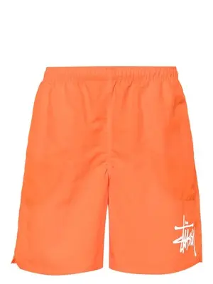 StÜssy Logo-print Swim Shorts - Orange