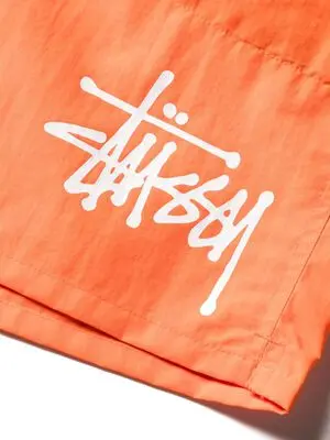 StÜssy Logo-print Swim Shorts - Orange
