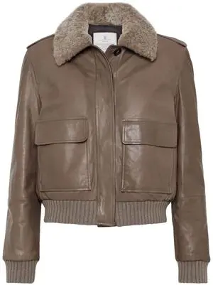 Brunello Cucinelli Padded Leather Jacket