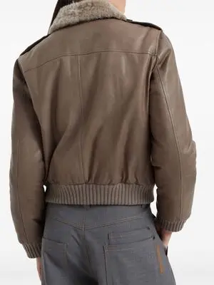 Brunello Cucinelli Padded Leather Jacket