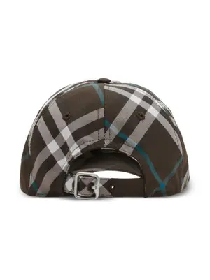 Burberry Checked Baseball Cap - Brown