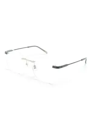 Dunhill Geometric-frame Eyeglasses - Silver
