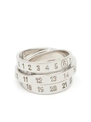 MAISON MARGIELA Triple Stacked Ring - Silver