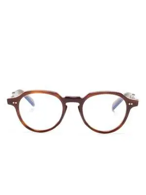 CUTLER & GROSS Round Frame Eyeglasses - Brown