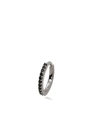 LARK & BERRY 14kt White Gold Modernist Black Spinel Earring - Silver