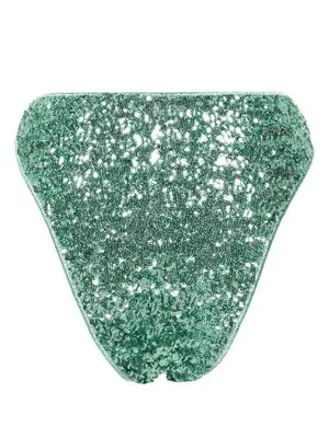 Oseree Sequin-embellished Bikini Bottom