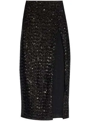 Oseree Sequin-embellished Midi Skirt
