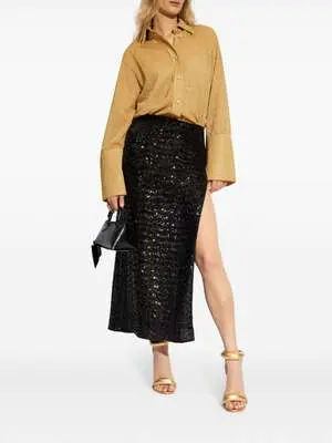 Oseree Sequin-embellished Midi Skirt