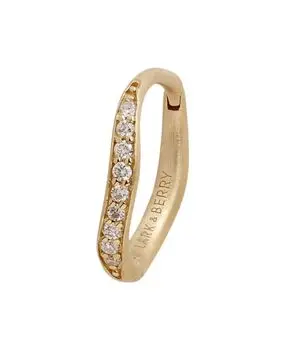 LARK & BERRY 14kt Yellow Diamond Hoop Earring - Gold