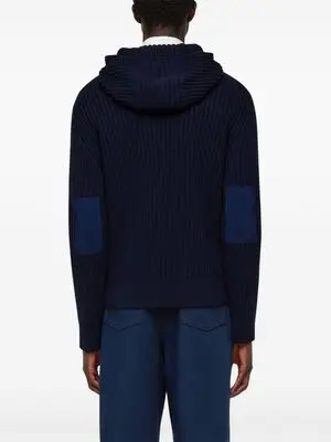 FERRAGAMO Hooded Virgin Wool Cardigan