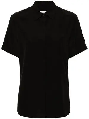 Matteau Short-sleeve Silk Shirt - Black