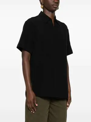 Matteau Short-sleeve Silk Shirt - Black