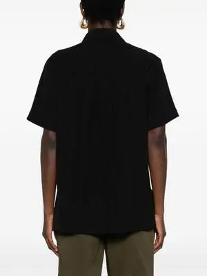 Matteau Short-sleeve Silk Shirt - Black