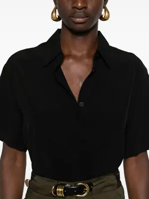 Matteau Short-sleeve Silk Shirt - Black