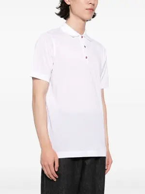 Kiton Fine-knit Cotton Polo Shirt - White