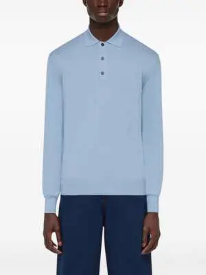 FERRAGAMO Logo-embroidered Polo Shirt - Blue