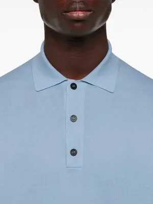 FERRAGAMO Logo-embroidered Polo Shirt - Blue