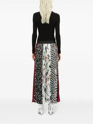 MSGM Patchwork-print Ankle-length Skirt