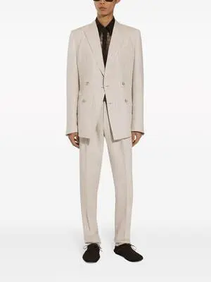 Dolce & Gabbana Tailored Linen Trousers - Neutrals