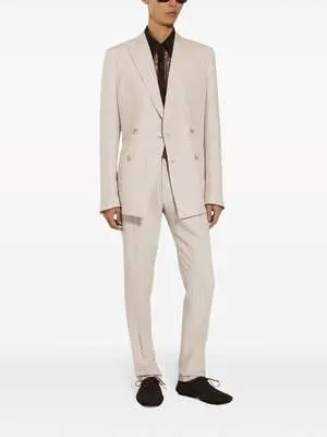 Dolce & Gabbana Tailored Linen Trousers - Neutrals