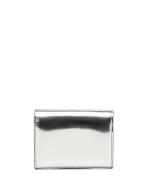DIESEL® 1dr Metallic-effect Cardholder - Silver
