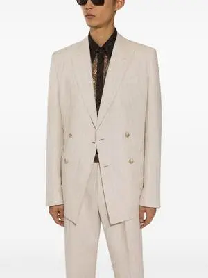 Dolce & Gabbana Pinstriped Linen Blazer
