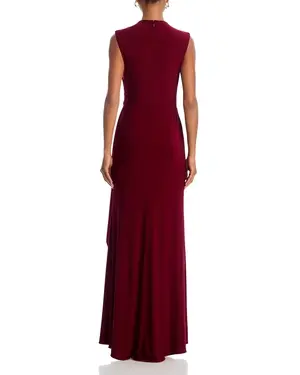 Aqua Draped Gown Exclusive - Bordeaux