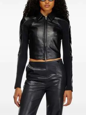 DIESEL Panelled Leather Jacket