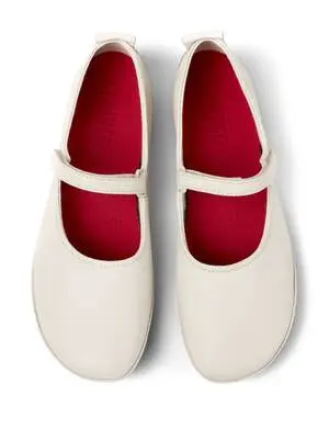 Camper Right Nina Leather Ballerinas - Neutrals