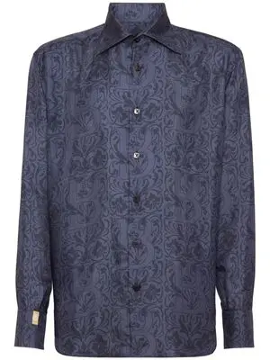 BILLIONAIRE Monogram Silk Shirt