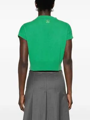 TEDDY CASHMERE Genova Crop Top - Green