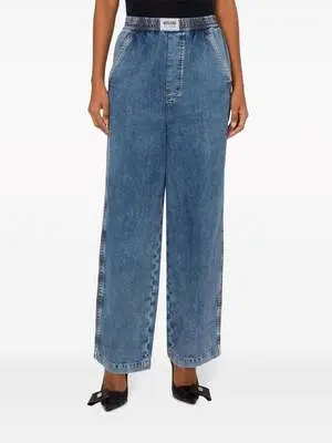 Moschino High-rise Wide-leg Jeans