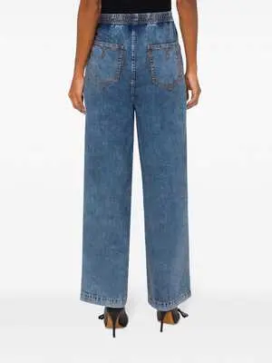 Moschino High-rise Wide-leg Jeans