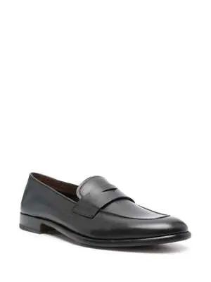 Fratelli Rossetti Almond-toe Leather Loafers - Black