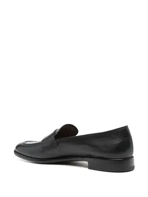 Fratelli Rossetti Almond-toe Leather Loafers - Black