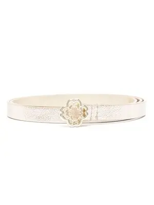 Maje Clover Leather Belt - Gold