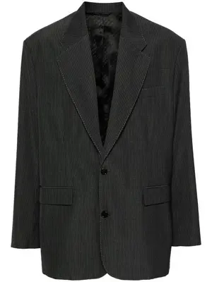 Acne Studios Pinstriped Single-breasted Blazer - Grey