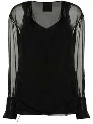 Givenchy Long-sleeve Wrap Blouse