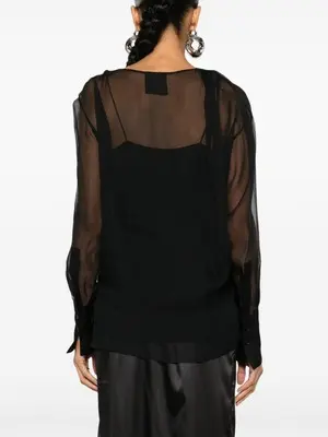 Givenchy Long-sleeve Wrap Blouse