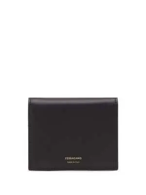 FERRAGAMO Logo-stamp Leather Wallet - Black