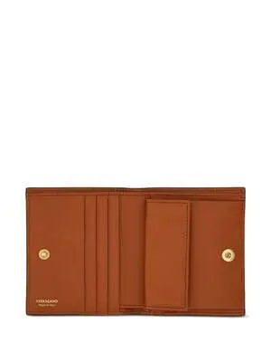 FERRAGAMO Logo-stamp Leather Wallet - Black