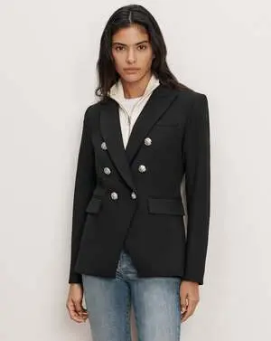 Veronica Beard Miller Dickey Jacket Black Gold - Black/silver