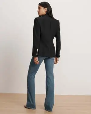 Veronica Beard Miller Dickey Jacket Black Gold - Black/silver