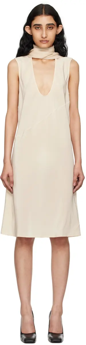 Helmut Lang Helmut Lang Scarf Midi Dress - Oat - E03