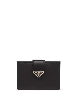 Prada Saffiano Leather Card Holder - Black