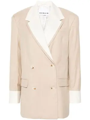 Remain Birger Christensen Two-tone Double-breasted Blazer