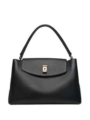 Bally Lock Me Leather Tote - Black