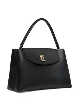 Bally Lock Me Leather Tote - Black