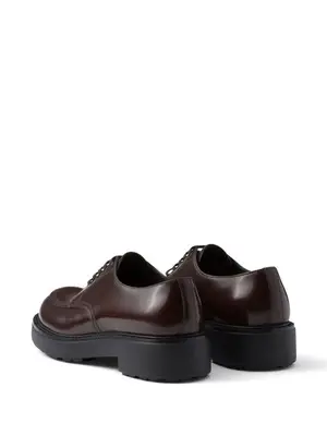 Prada Brushed Leather Derby Shoes