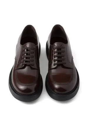Prada Brushed Leather Derby Shoes